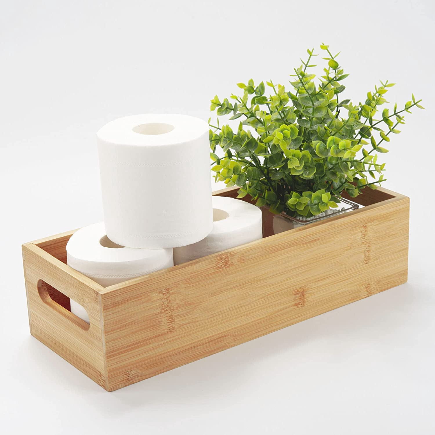 Paper Basket for Back of Top, Bamboo Bathroom Storage for Organizing ...