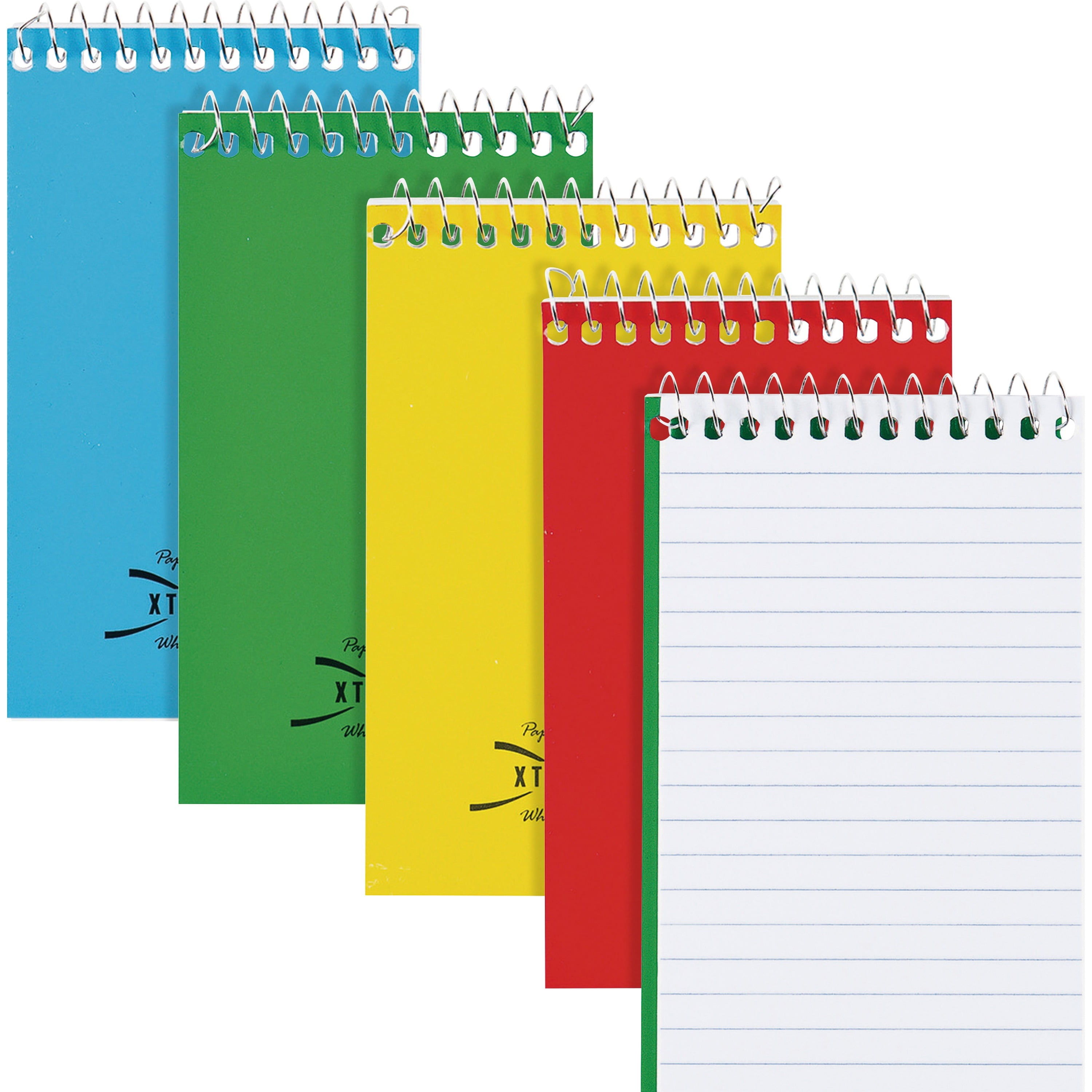 Paper Blanc Xtreme White Wirebound Memo Pads, Narrow Rule, Randomly ...