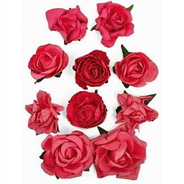 12 Packs: 36 ct. (432 total) Pink & Red Paper Roses by Recollections ...