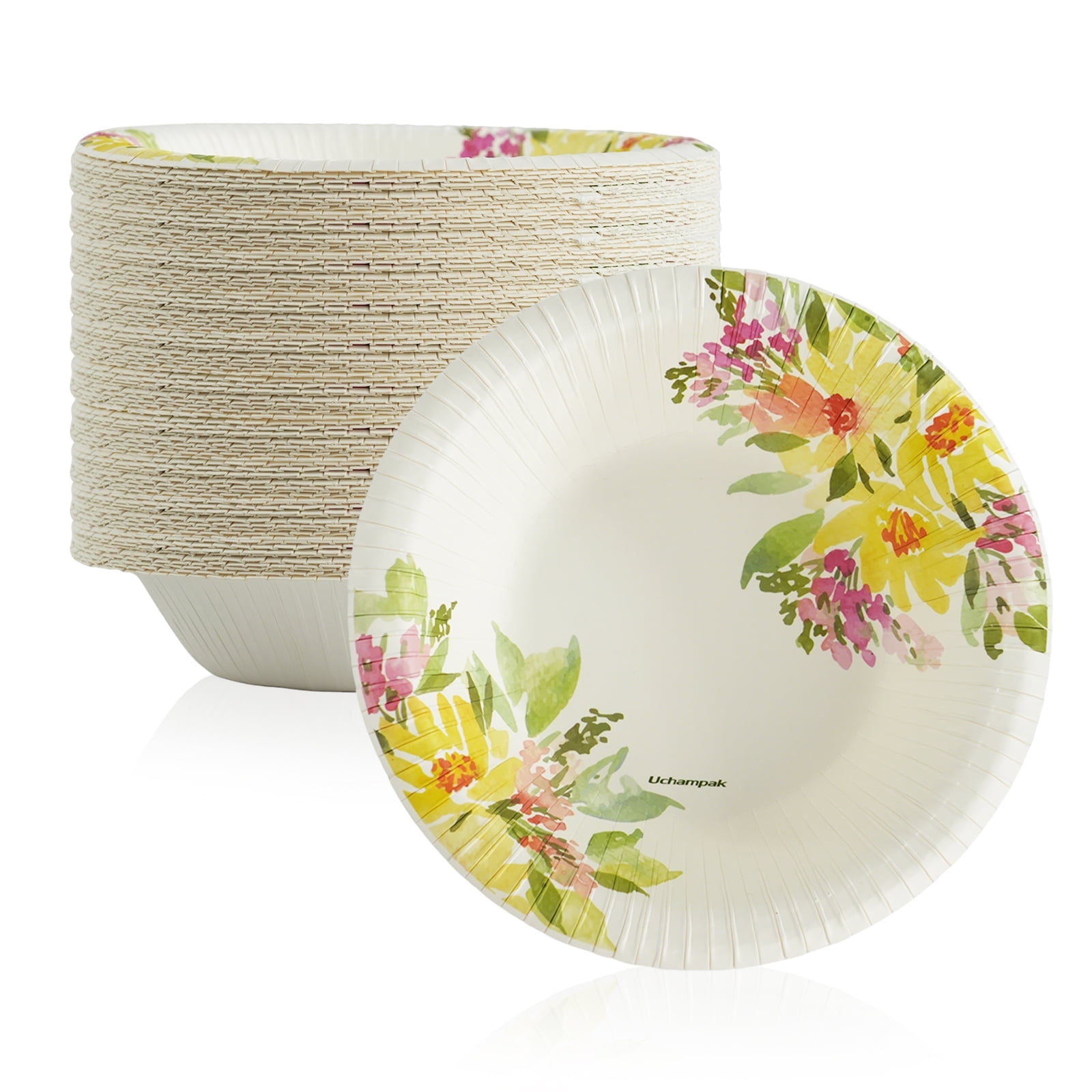 Paper Bowls 16oz, 50 Count Disposable Paper Soup Bowls, Heavy Duty ...