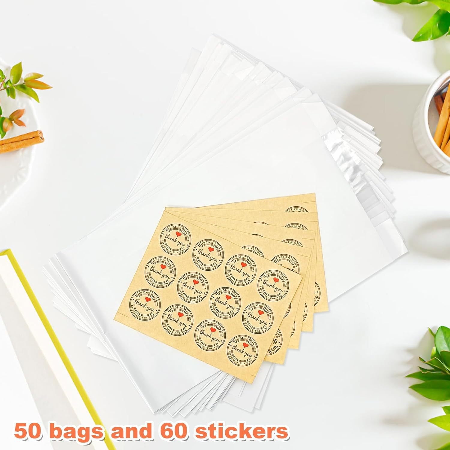 Paper Bread Bags - 50 Pack - Homemade Bread Storage Bags with Clear ...
