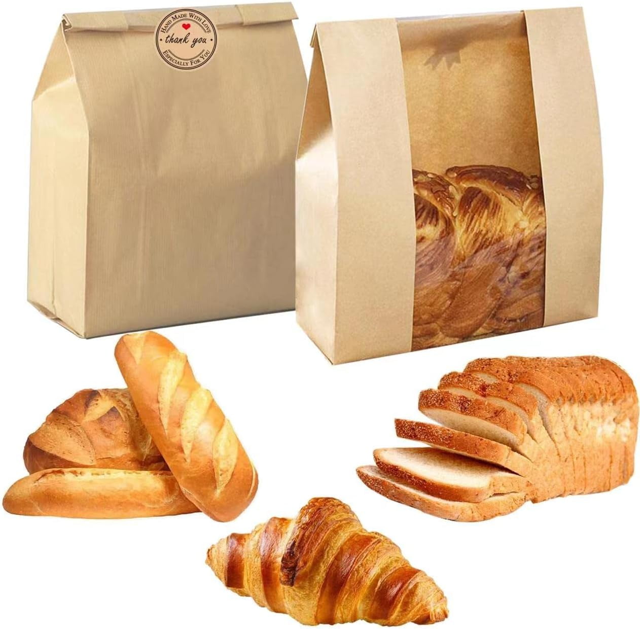 Paper Bread Bags for Homemade Bread Sourdough Bread Bags Large Paper ...