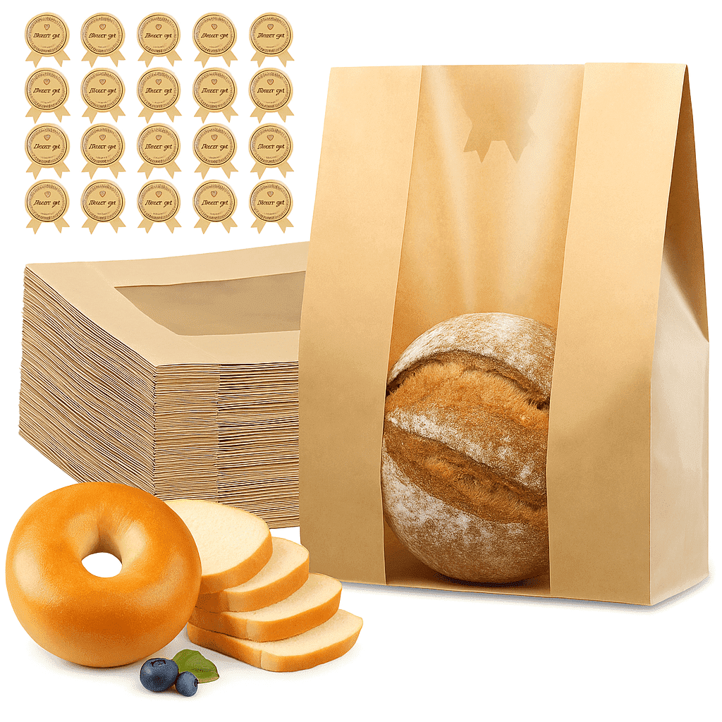 Paper Bread Bags for Homemade Sourdough Bags (Sourdough Sticker, 30 ...