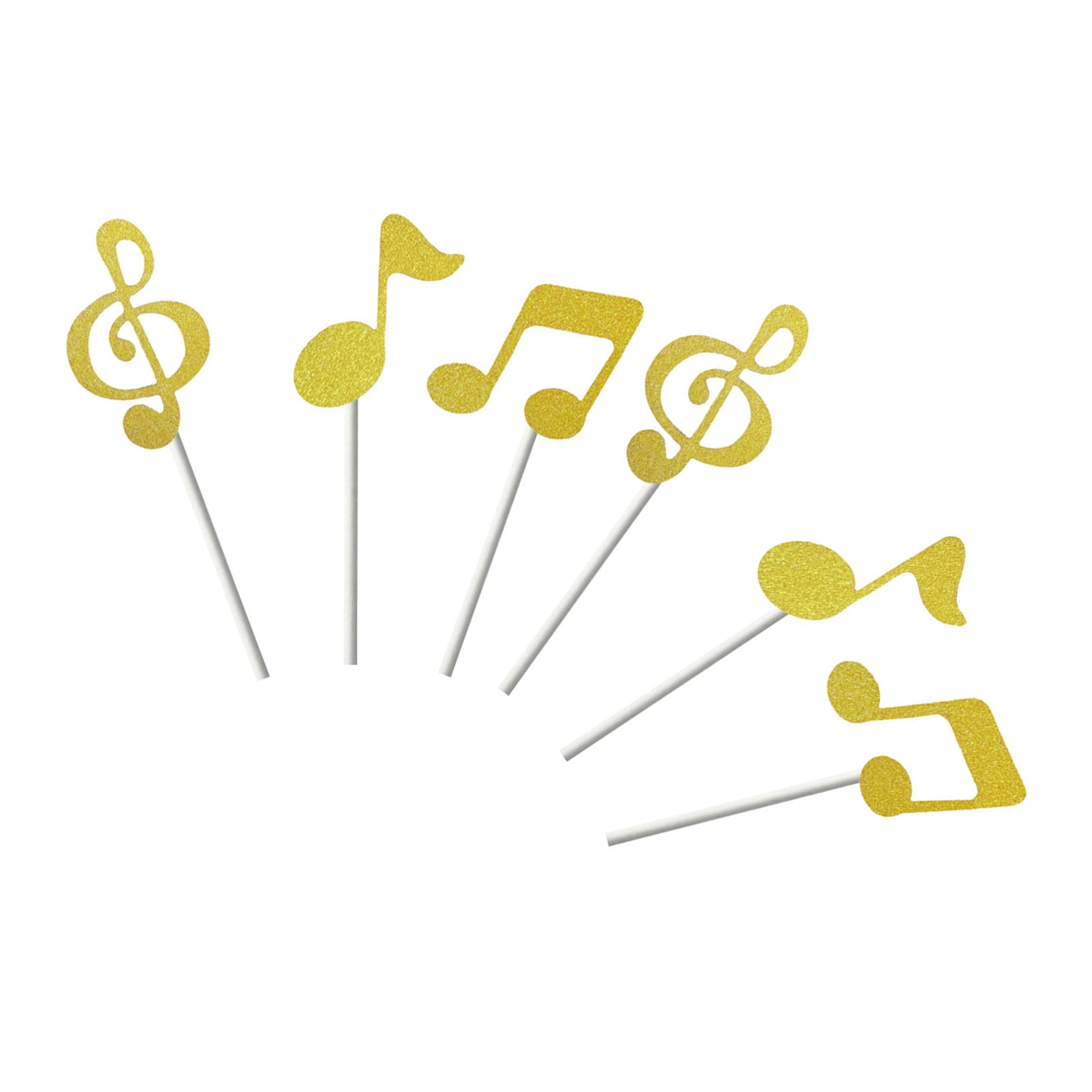 Paper Cake Toppers Decorative Music Note Cupcake Insert Accessories For ...