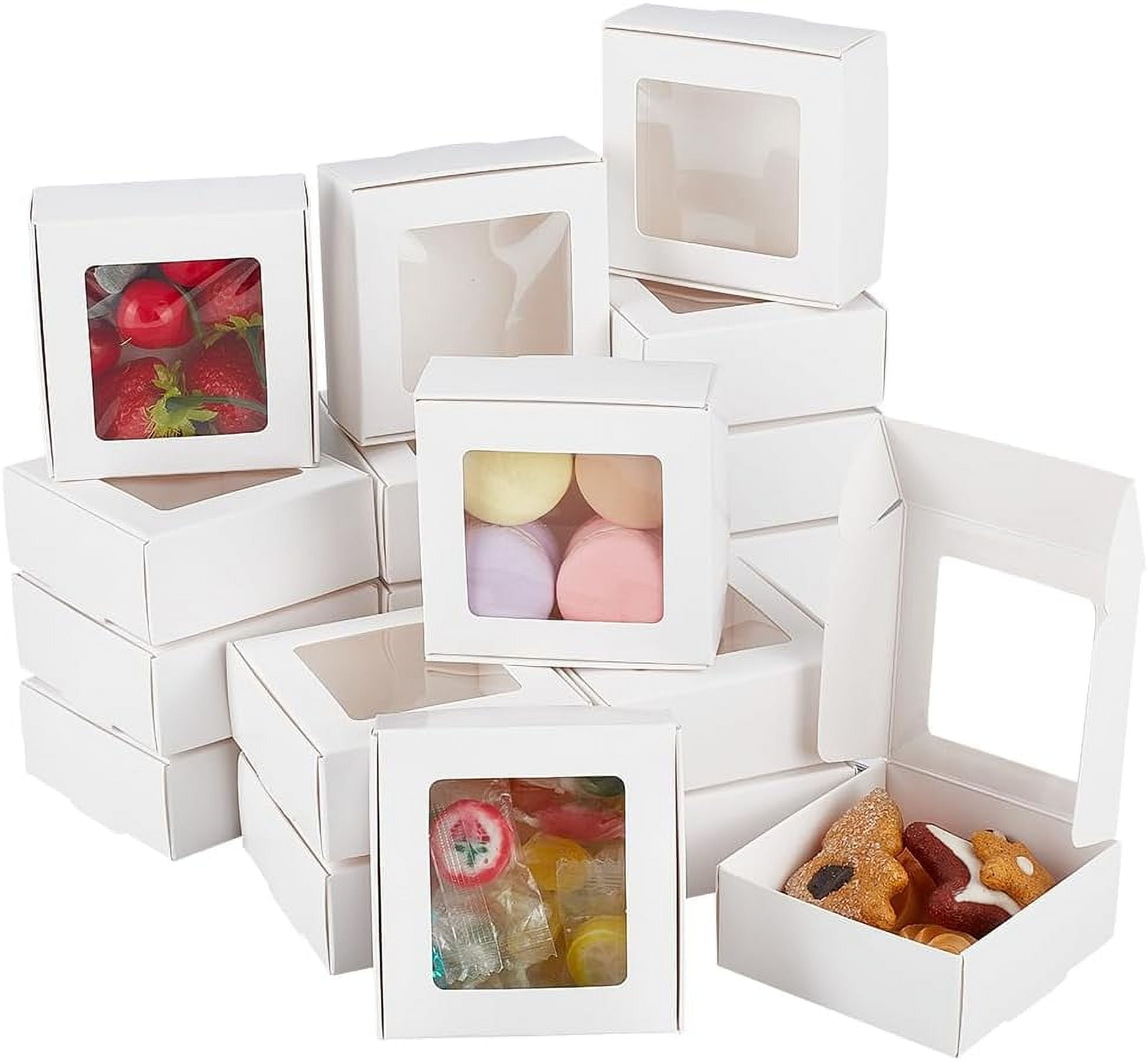 Paper Candy Boxes Bakery Box with PVC Clear Window for Party Wedding ...