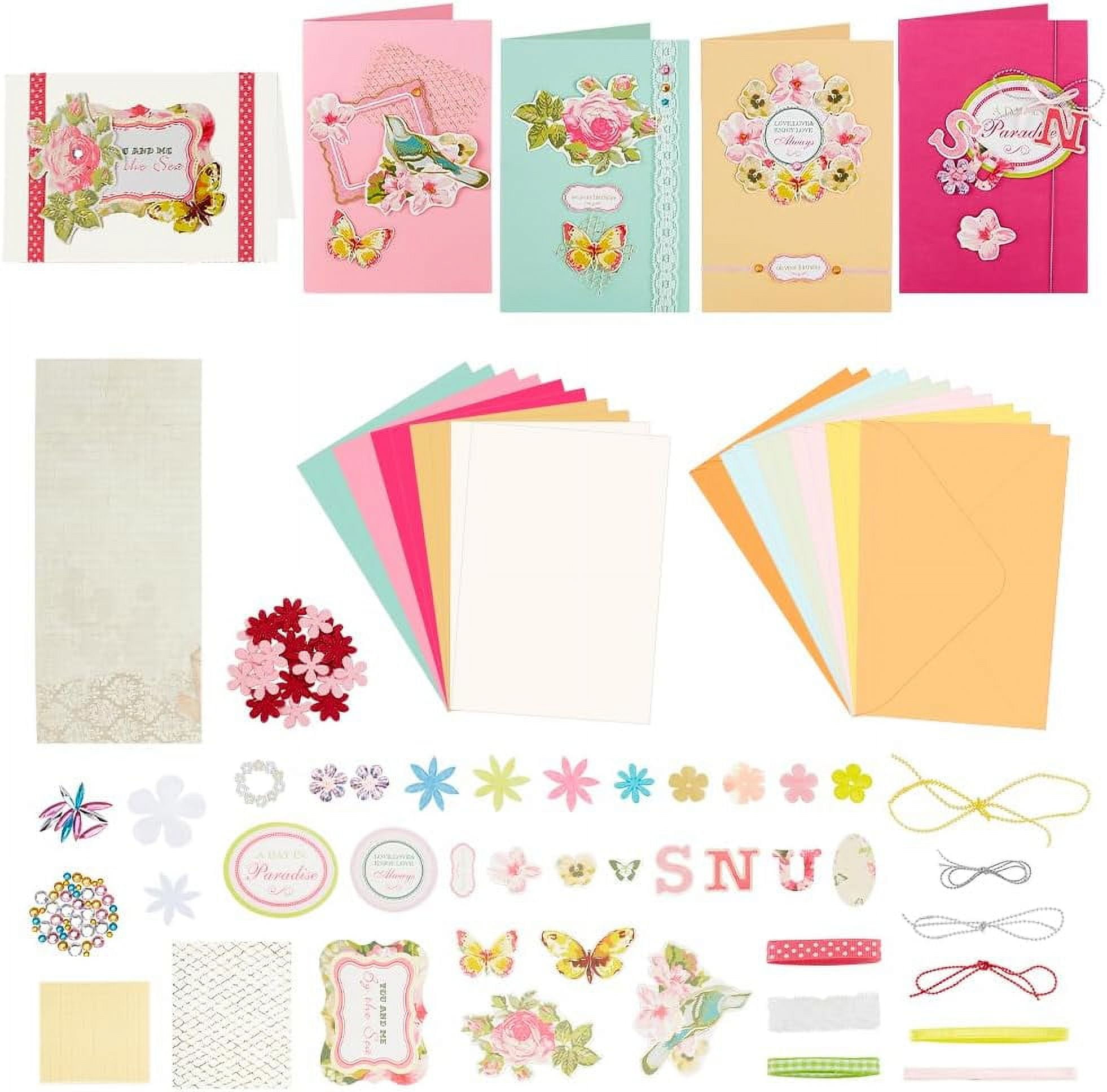 Paper Card Making Kits Colorful Handmade Greeting Card and Envelope ...