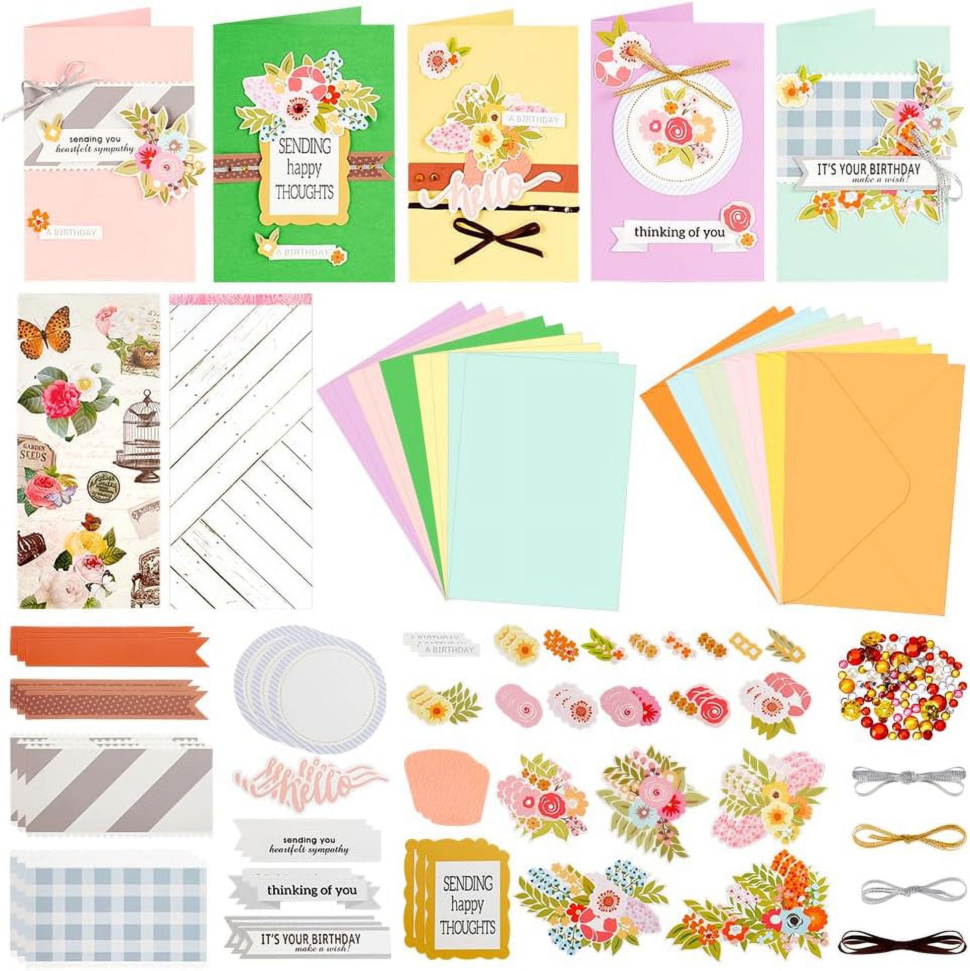 Paper Card Making Kits Colorful Handmade Greeting Card Kits for ...
