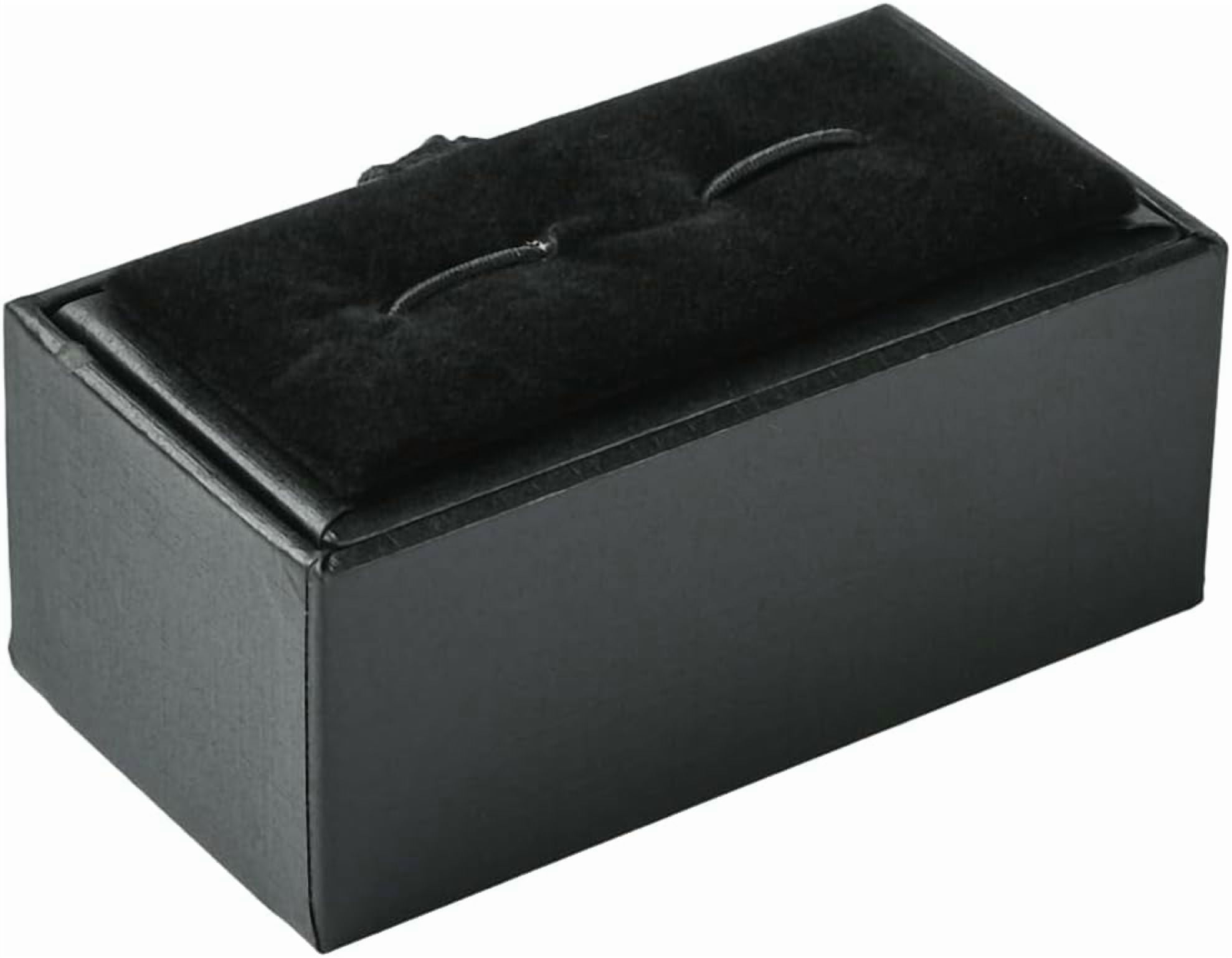 Paper Cardboard Cufflink Boxes with Sponge 8.5x4.5x3.5cm Black ...