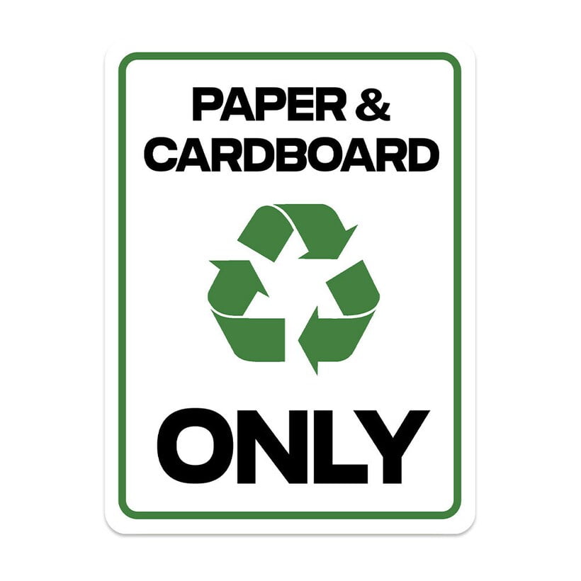 Paper & Cardboard Only Wall or Door Sign Office Eco-Friendly Signage ...