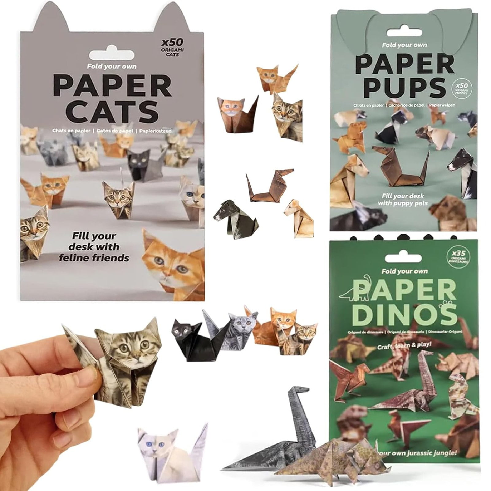 Paper Cats Origami, 50 DIY Origami Cats, Fun Craft Activity for Adults ...