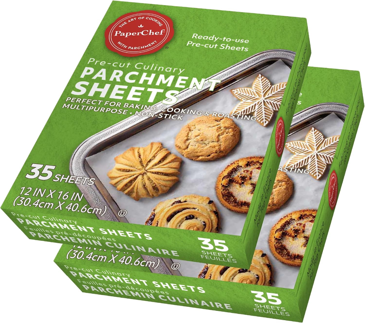Paper Chef Culinary Professional Parchment - Pre-Cut Non-Stick Sheets ...