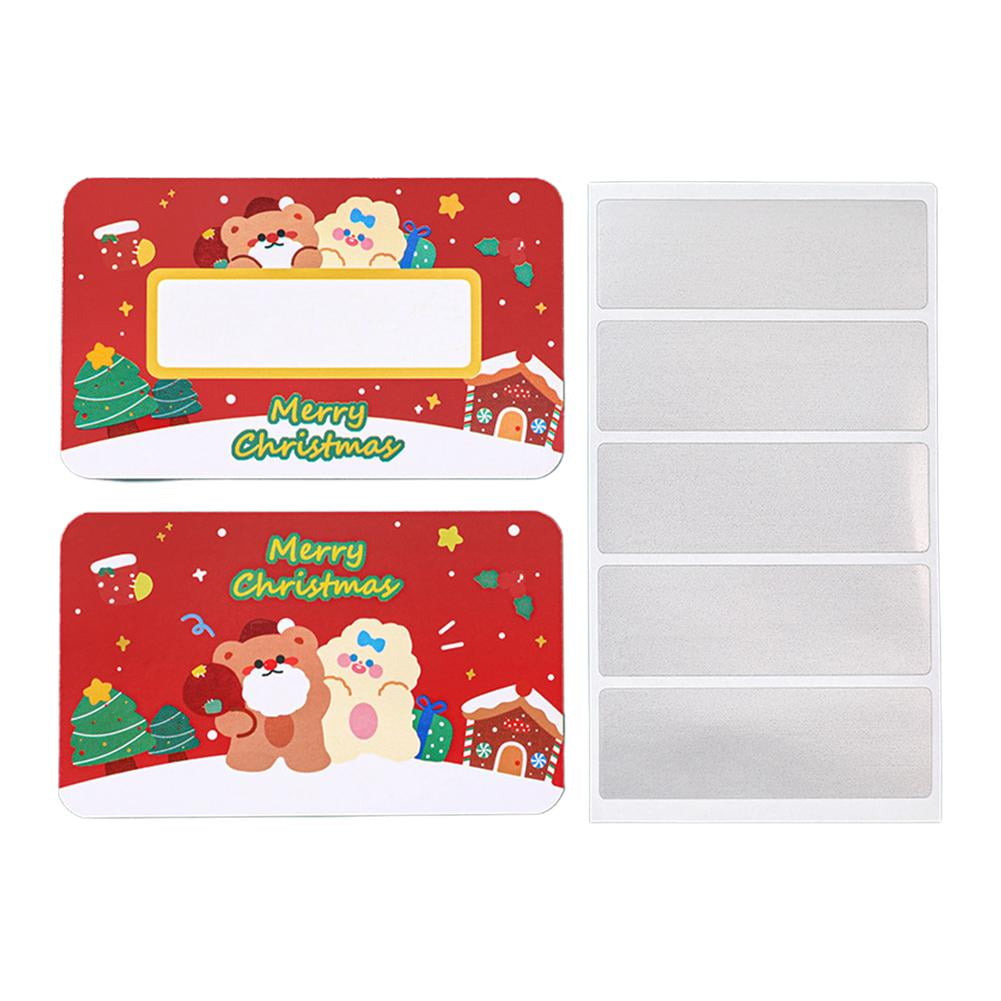 Paper Christmas Cartoon Scratch Card for Student Prizes and Family ...