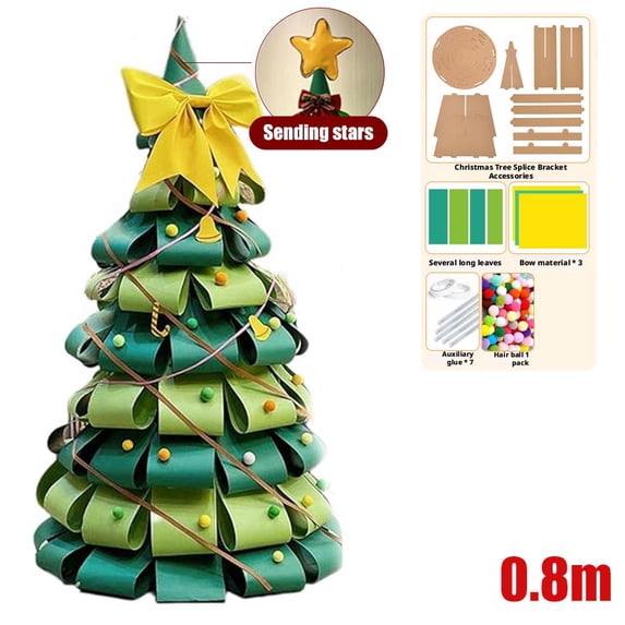 Paper Christmas Tree Kit, Handmade 3D Christmas Tree Craft Set with ...