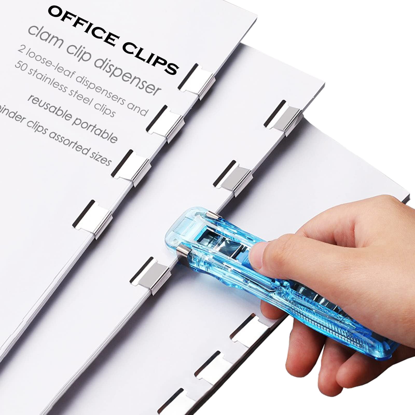 Paper Clam Clip Dispenser Portable Reusable Fast Paper Clipper For ...