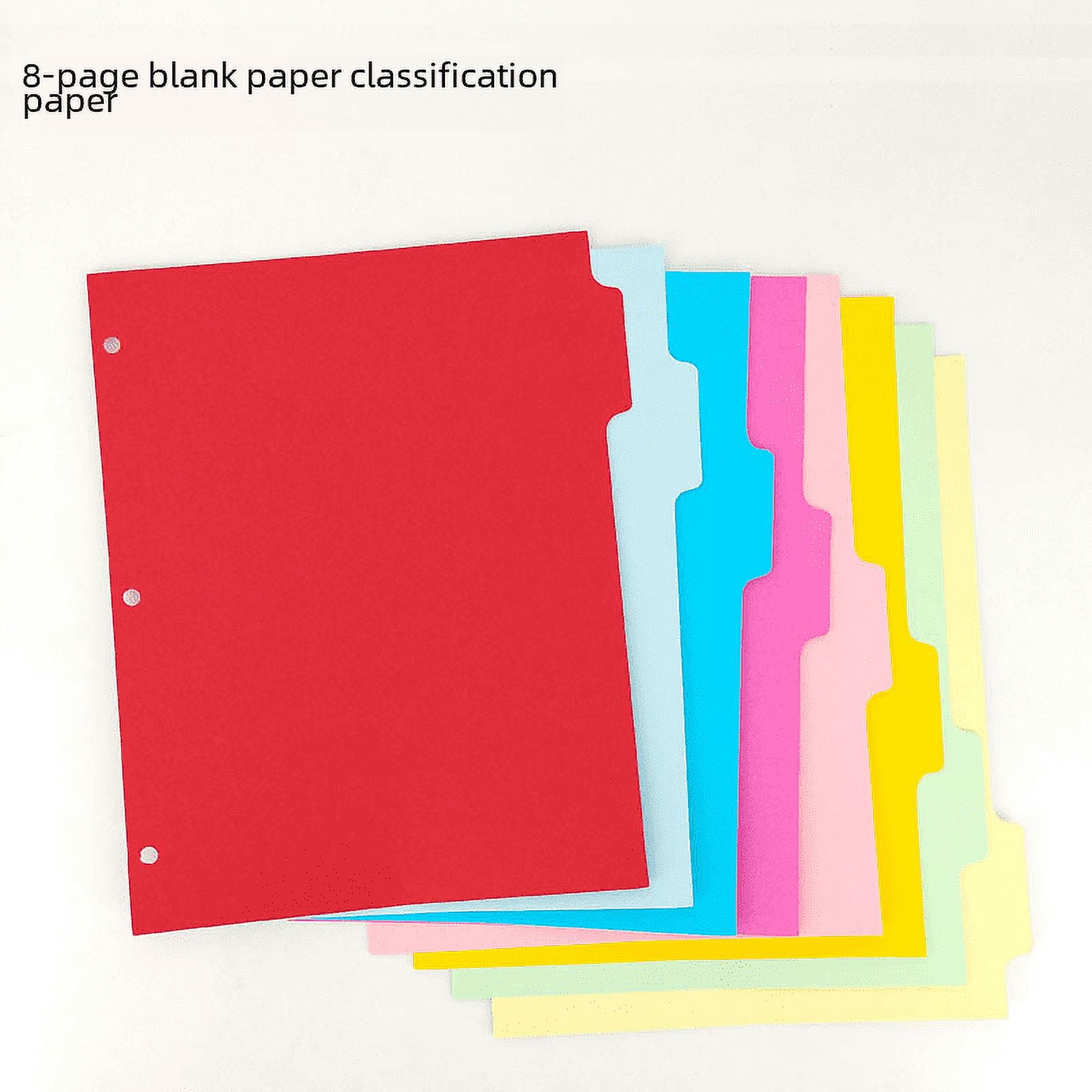 Paper Classification Paper Unprinted Color A4 Interval Paper 3 Holes ...
