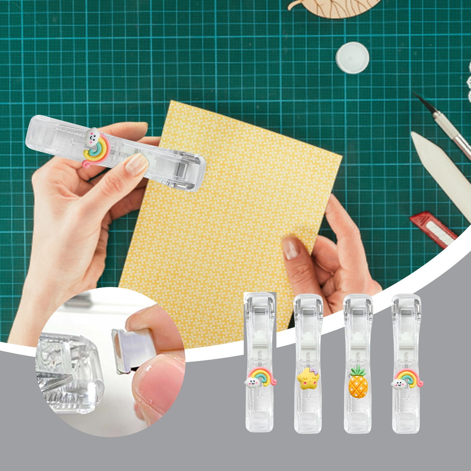 Paper Clip Dispenser, Clam Style Stapler, Metal Construction, Compact ...