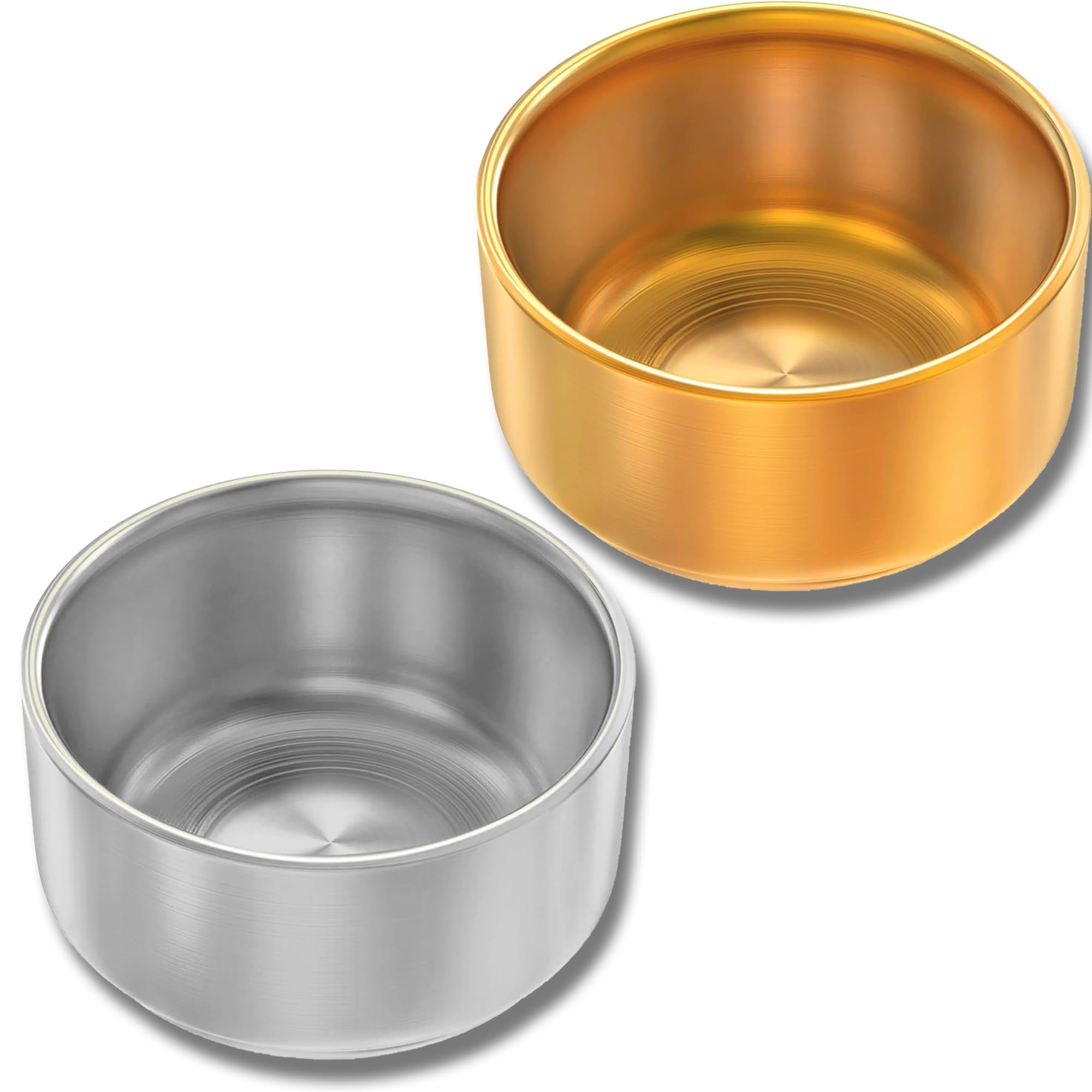 Paper Clip Holder & Organizer - 2-Pack Metal Desk Bowls for Office ...