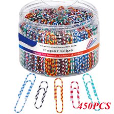 JAM Paper Jumbo Paper Clips, 10 Packs of 75, Assorted Colors, Large ...