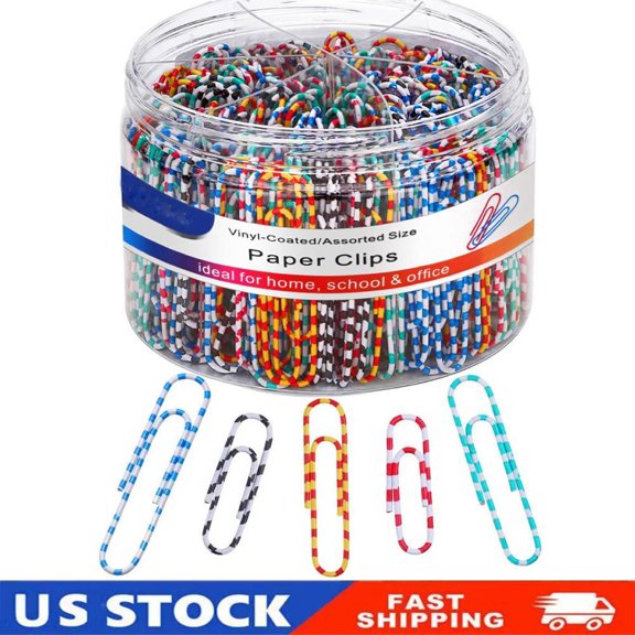 BAZIC Paper Clips Regular 33mm, Silver Color Paper Clip (200/Pack), 2 ...