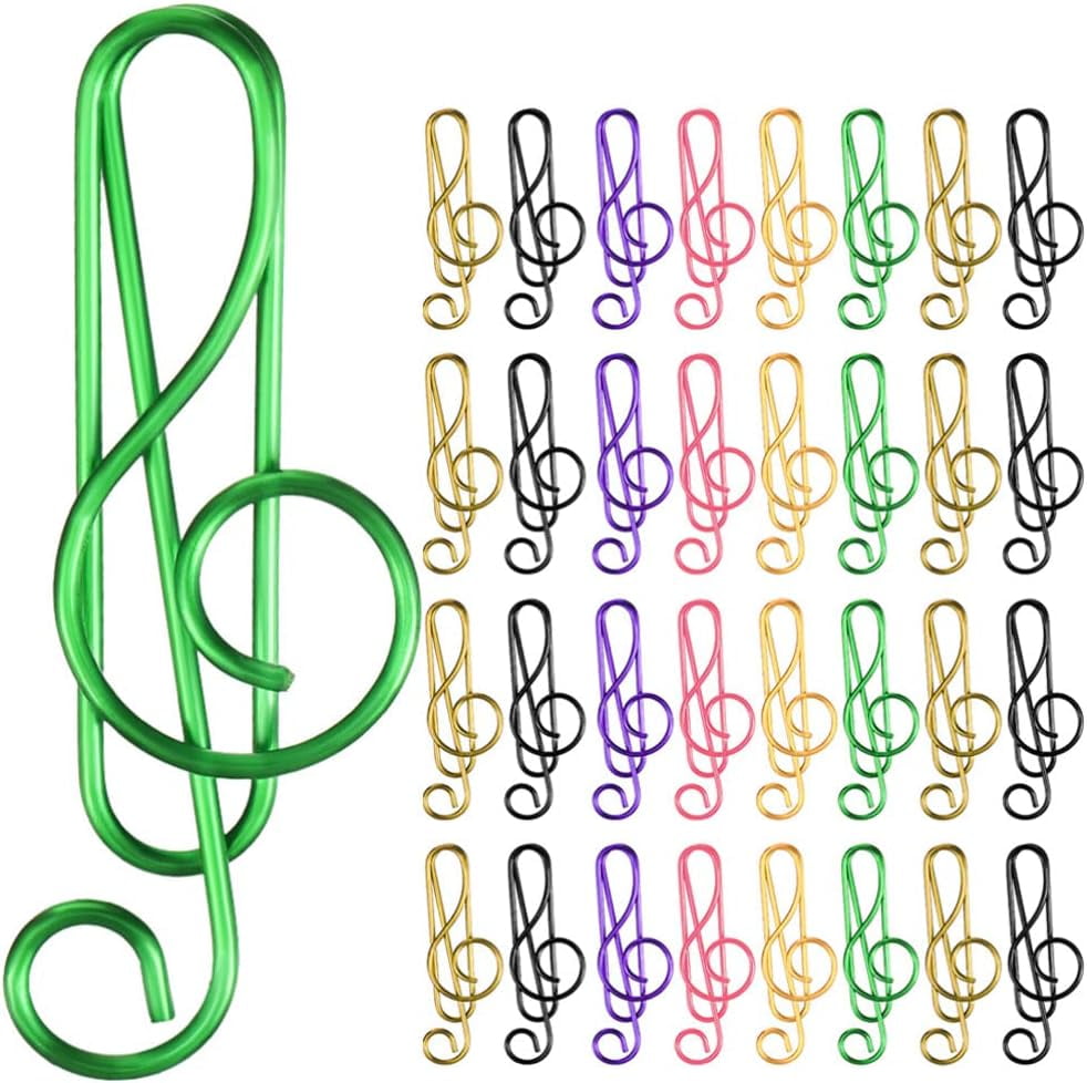 Paper Clips Cute Musical Note Shape Paper Clip 75pcs Invitation Card ...