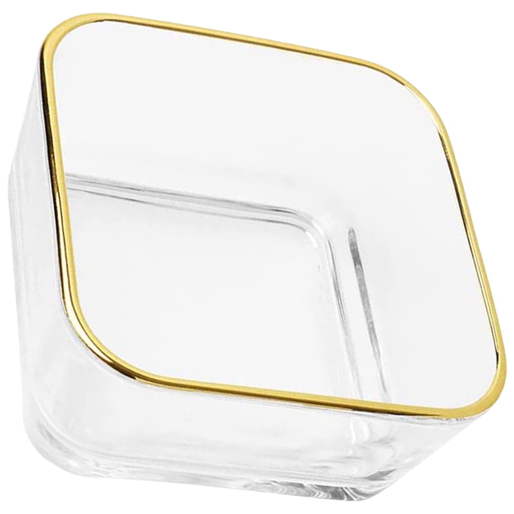 MERRYHAPY Desktop Paper Clip Holder Glass Organizer 1Set Transparent ...