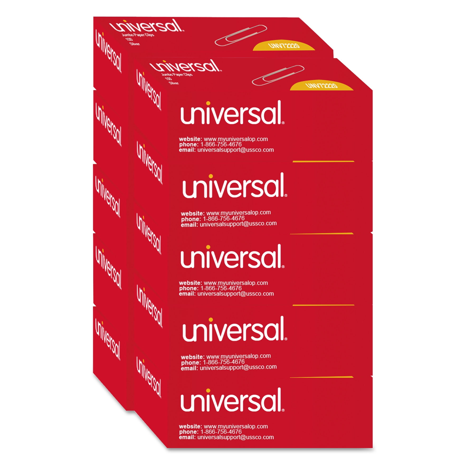 Paper Clips, Jumbo, Silver, 100/box | Bundle of 5 - Walmart.com