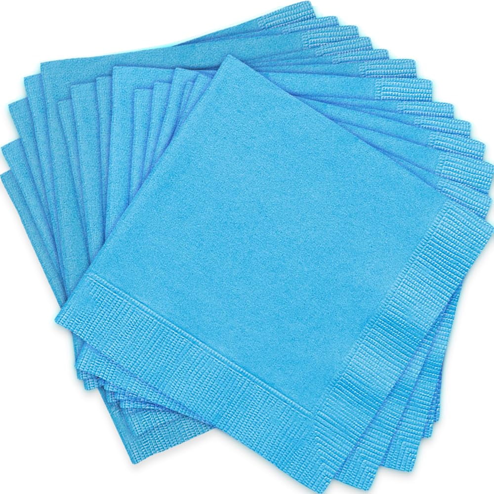 Walmart Light Blue Paper Cocktail Napkins, 5 in, 20ct - Party Small ...
