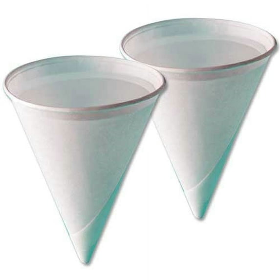 Eco Touch Paper Cone Water Cups, 4.5OZ Disposable Drinking Cups, Case ...