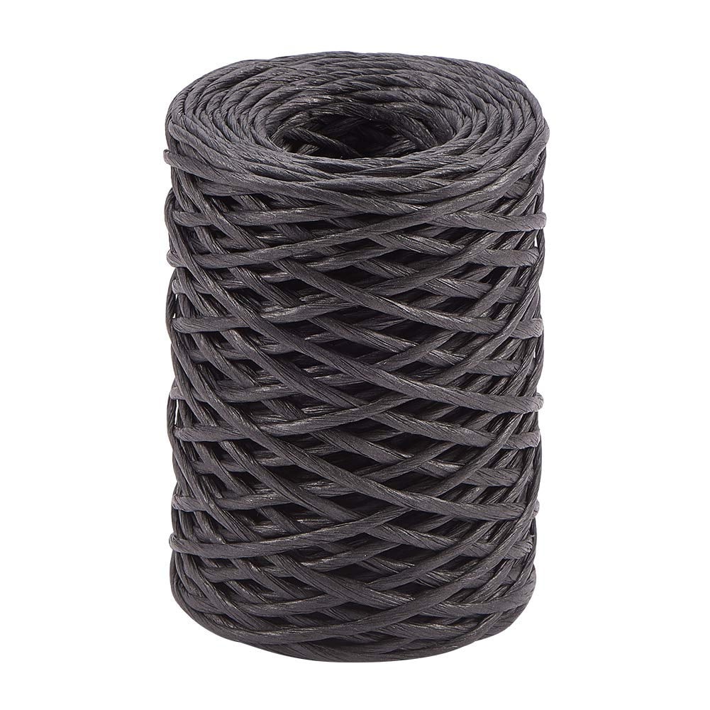 Paper Cords for DIY Jewelry Making with Iron Wire Inside Black 2mm 54. ...