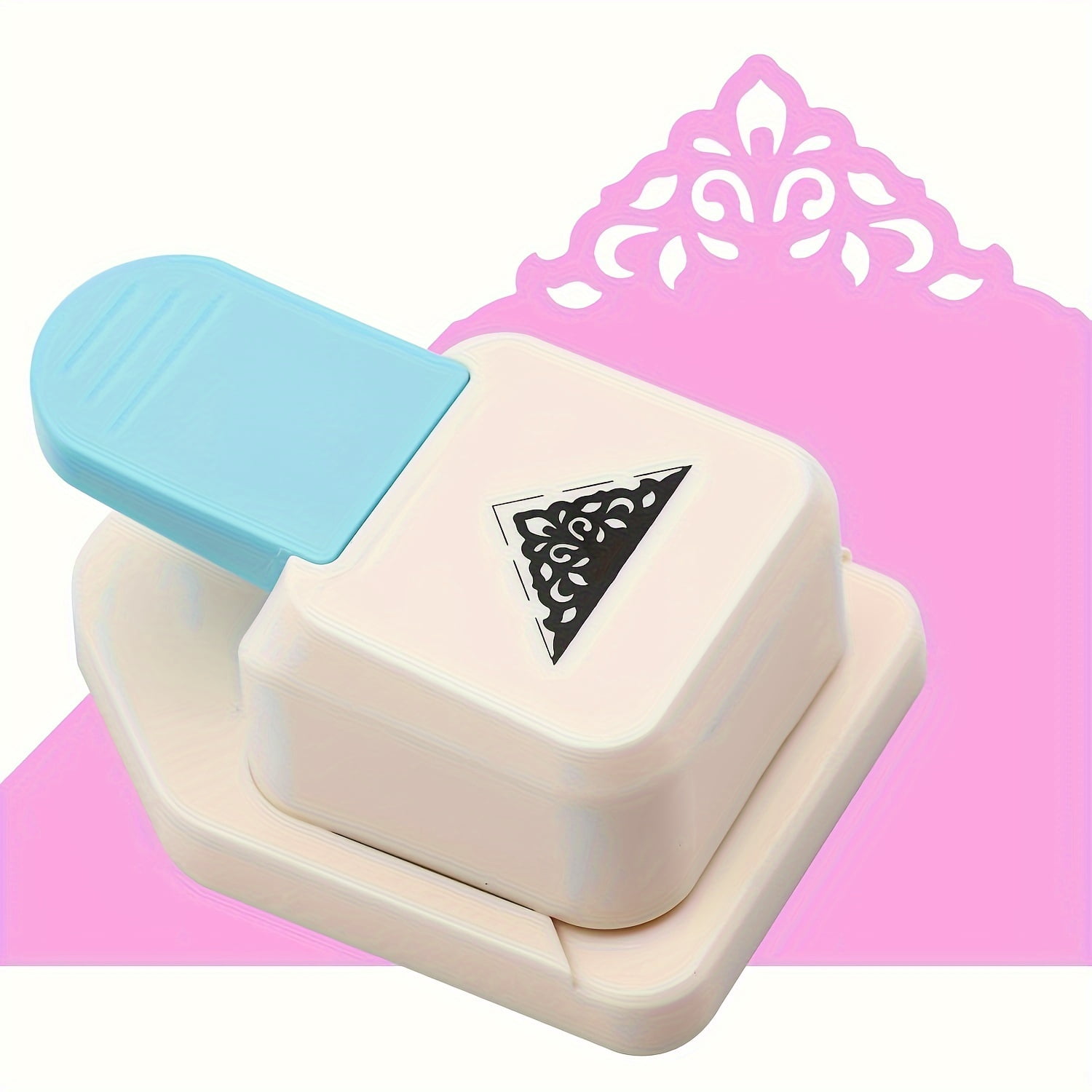 Paper Corner Punch Triangle Shape Flower Pattern, Large Craft Corner ...