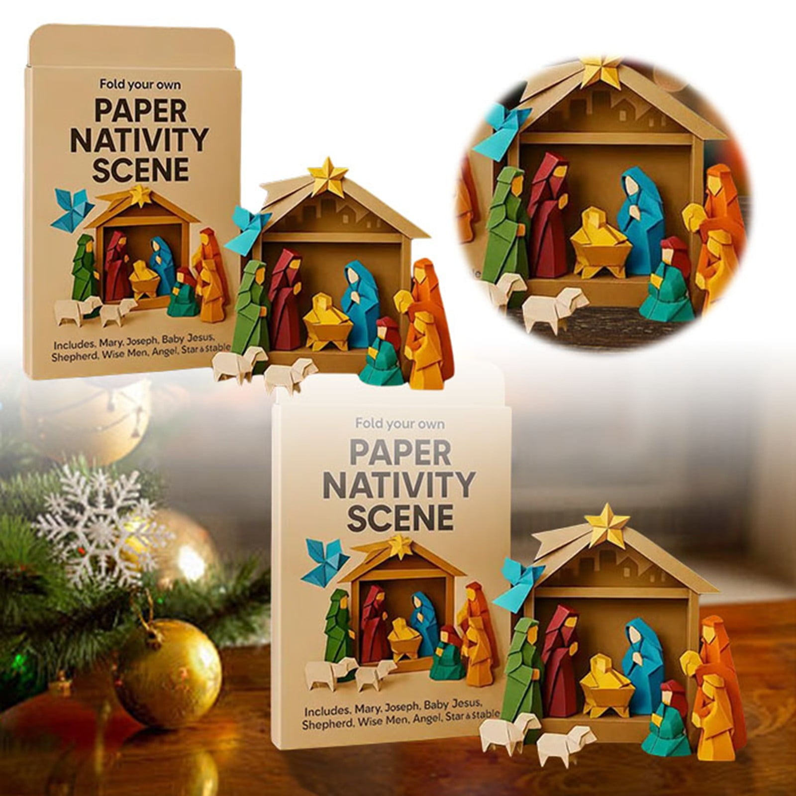 Paper Craft For Festive Holiday Scene And Diy Art Projects With Easy To ...