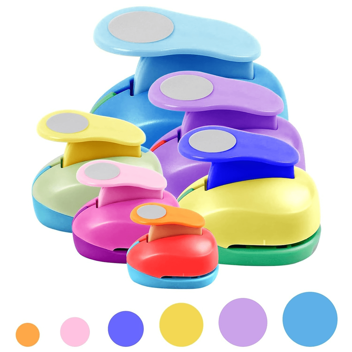 Paper Crafts Circle Punches - 6 Sizes of Cutters, Including 3-Inch ...