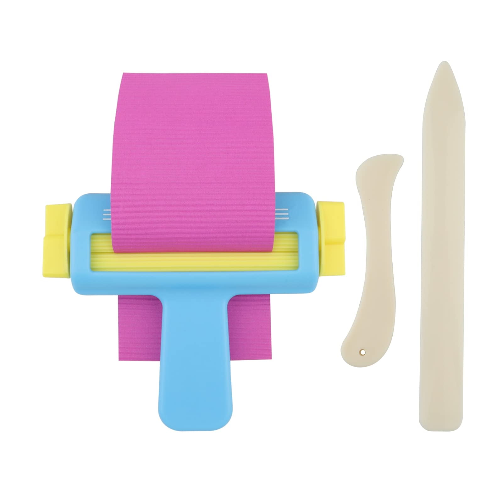Paper Crimper for Crafts, Wave Paper Crimper with Bone Folder Tool for ...
