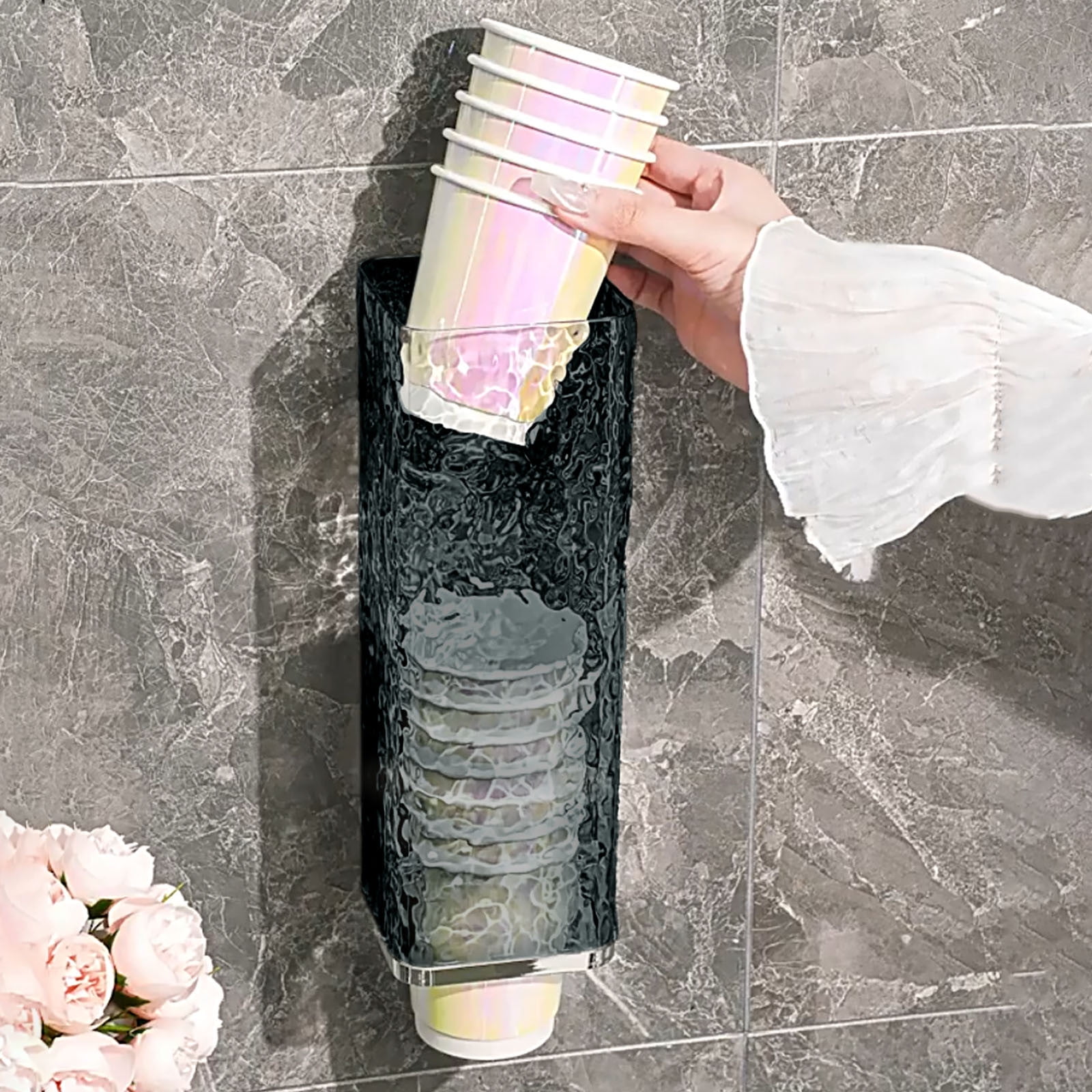 Paper Cup Dispenser, Wall-mounted Cup Holder, Non-perforated Design ...