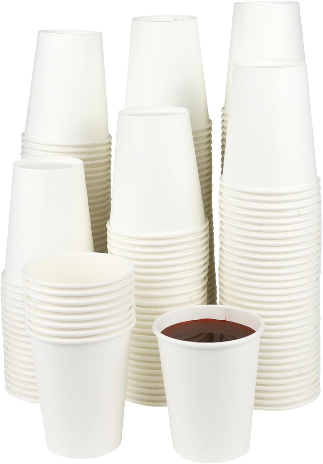 Paper Cups 8 Oz, 120 Pack Paper Coffee Cups 8 Oz, Disposable Cups for ...