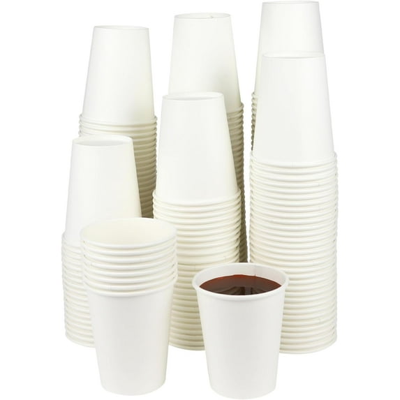 Paper Cups 8 Oz, 120 Pack Paper Coffee Cups 8 Oz, Disposable Cups for ...