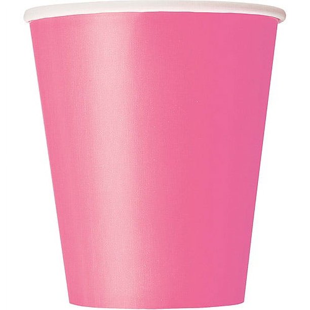 Paper Cups, 9 oz, Hot Pink, 14ct - Walmart Business Supplies