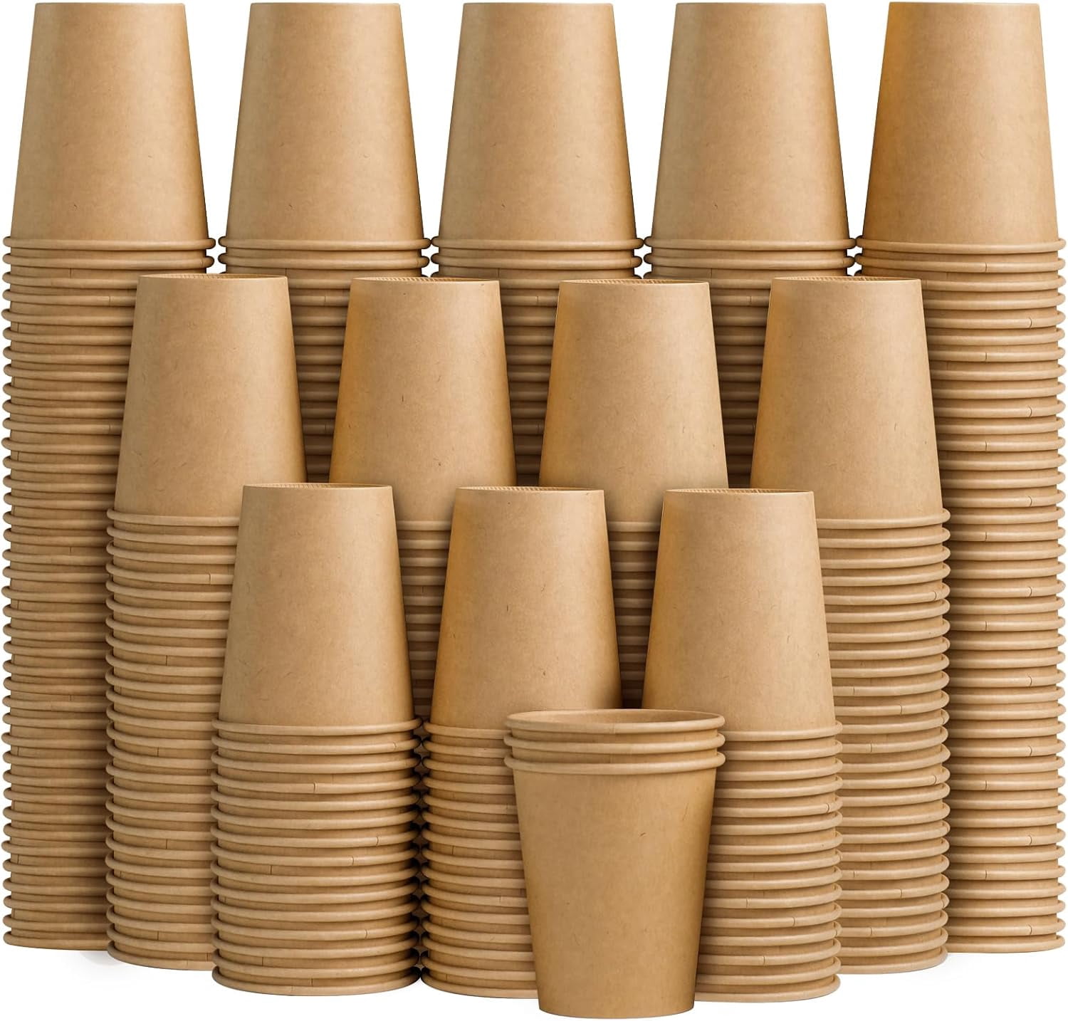 Paper Cups, Disposable Kraft Small Bathroom Cups Ounce, Hot/Cold ...