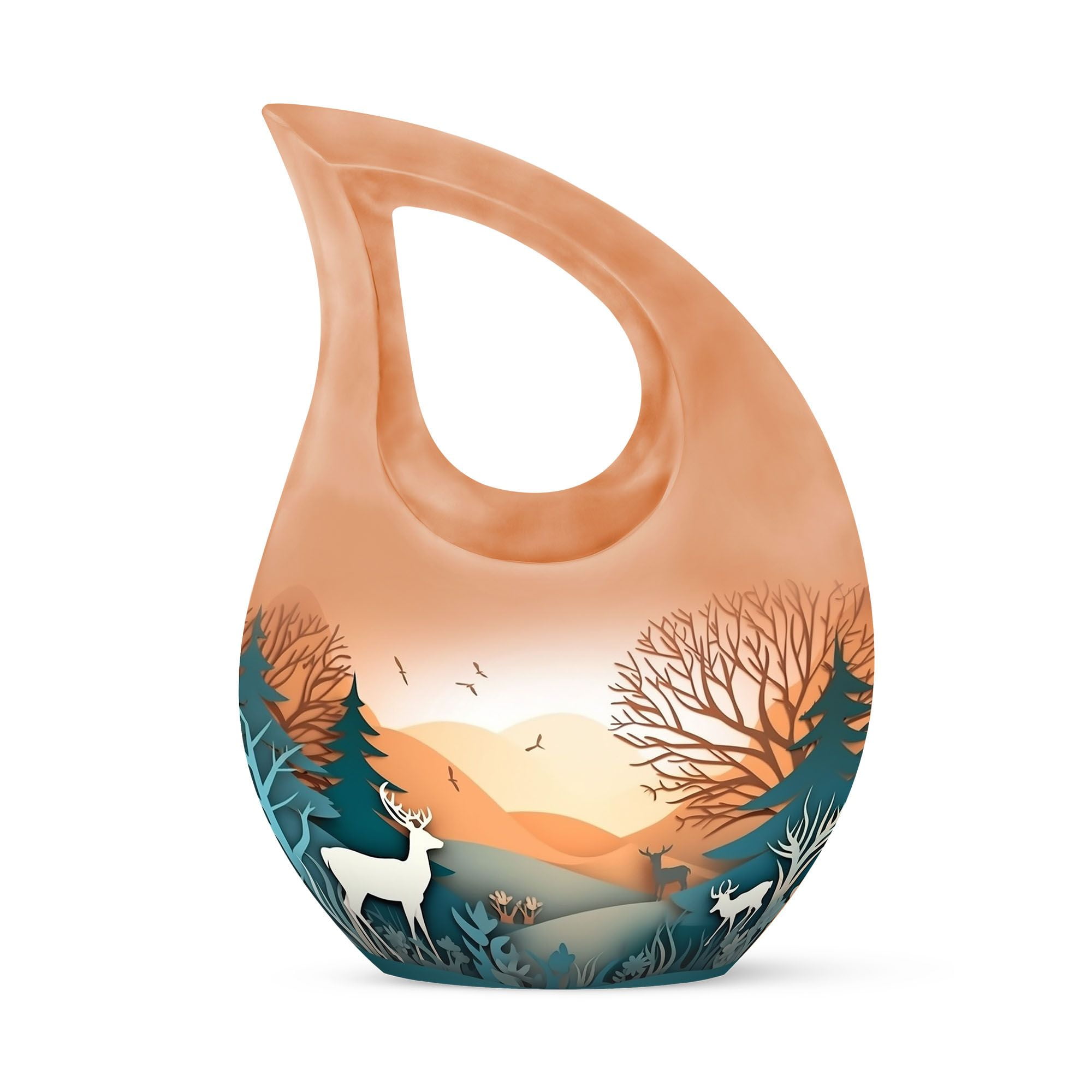 Paper Cut Out Deer Forest Urn - Urns For Ashes Adult Female & Male ...