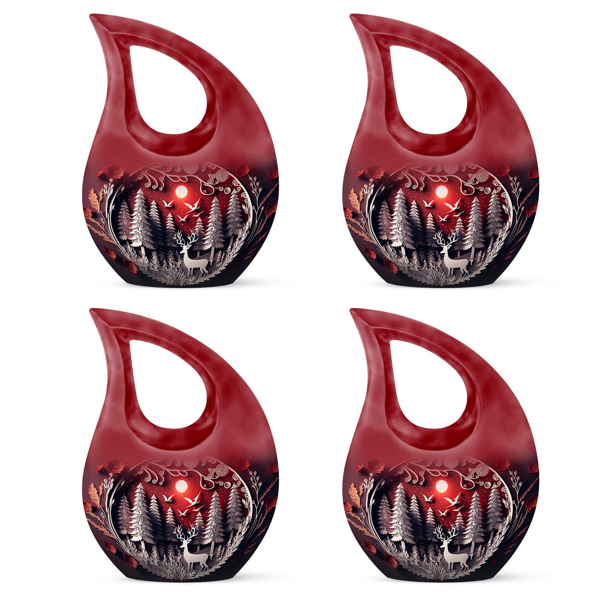 Paper Cut Out Deer Urn - Adult Urns For Human Ashes Women - Small Urn ...