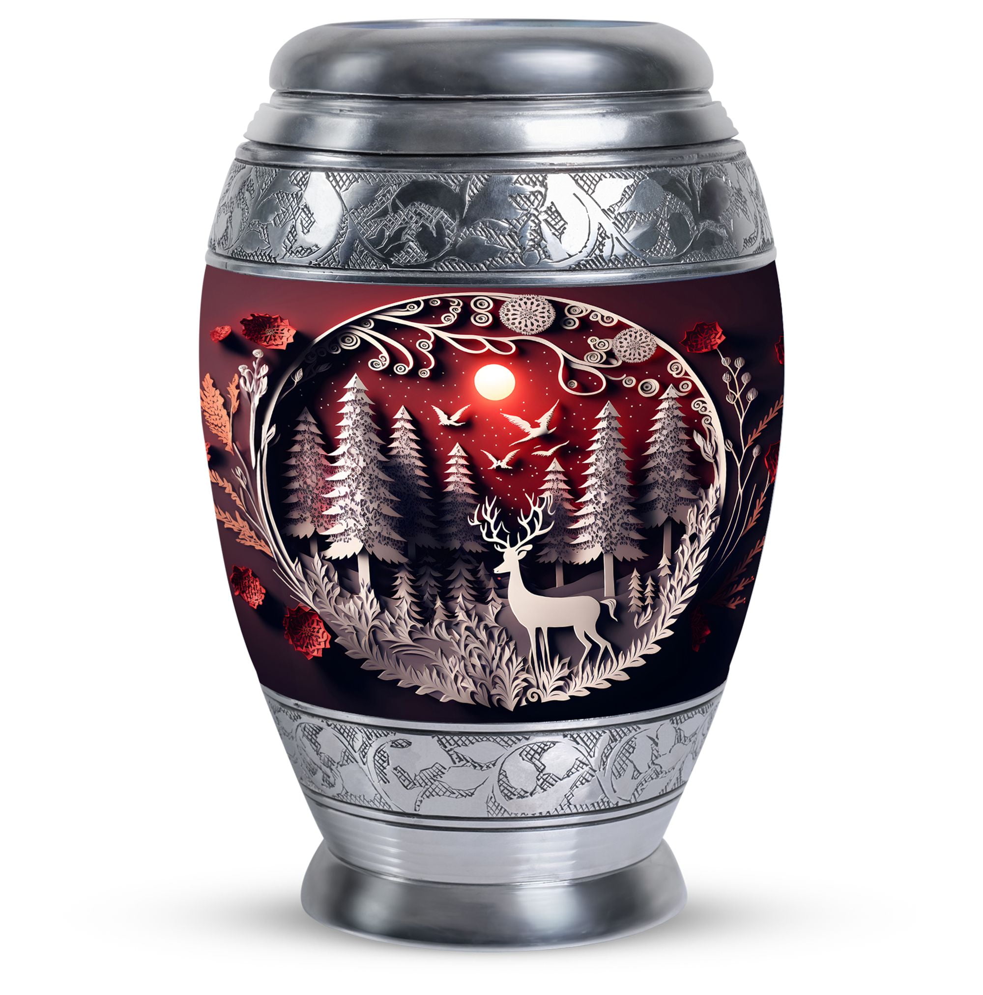Paper Cut Out Deer Urn For Human Ashes, Adult Cremation Urns, Urn For ...