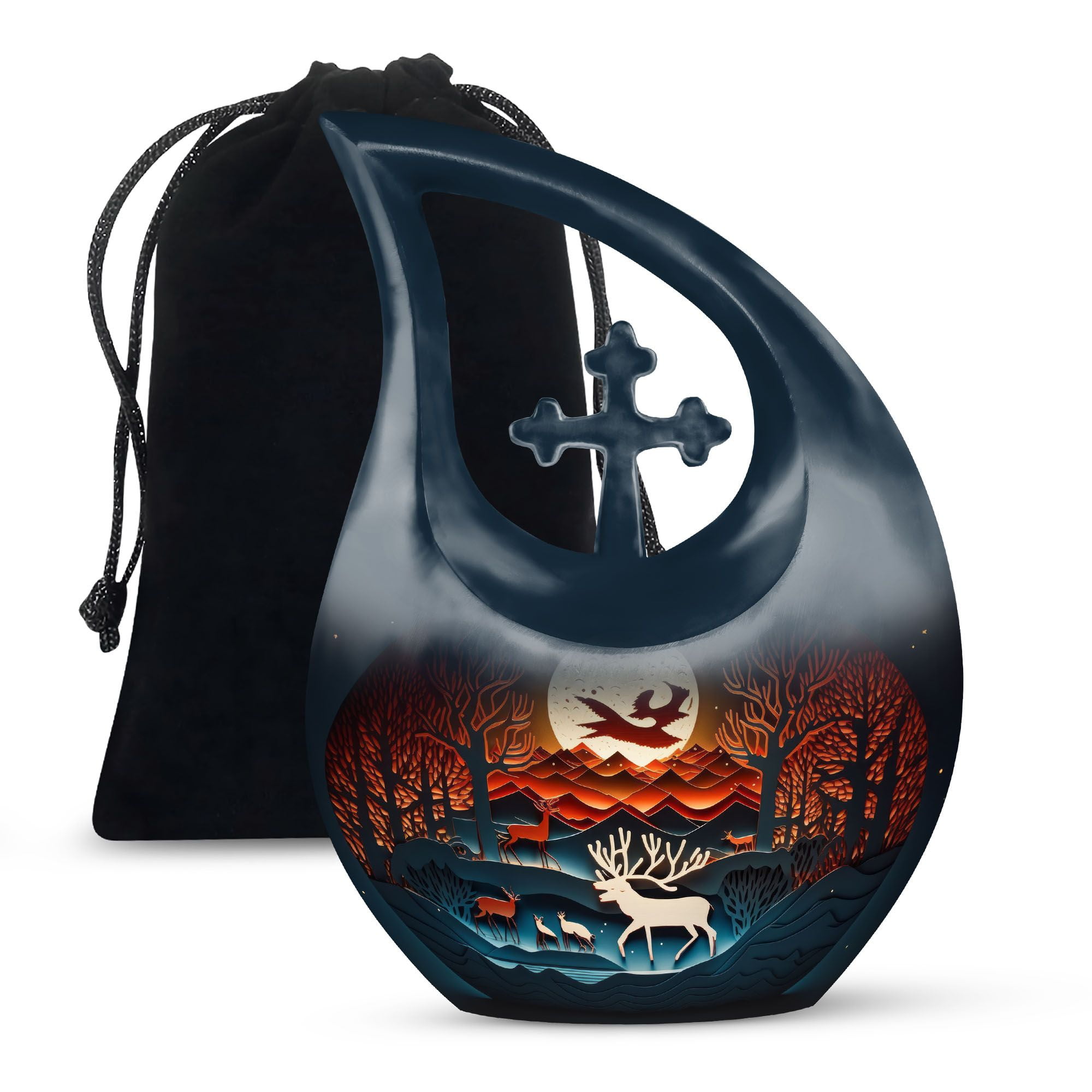 Paper Cut Deer Urn - Urn For Ashes For Women - Adult Urns For Human ...