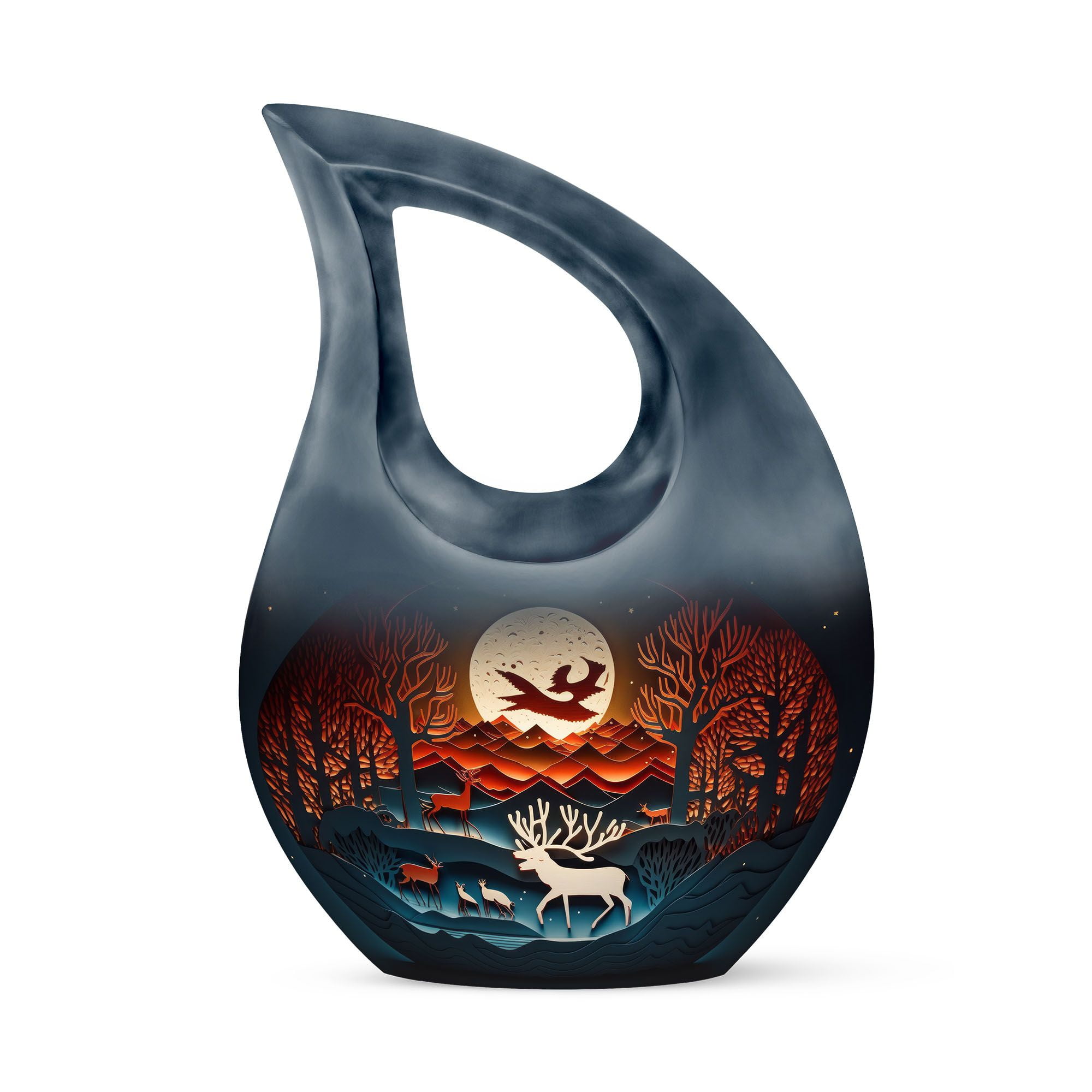 Paper Cut Deer Urn - Urns For Human Ashes Adult Man - Burial Urns For ...