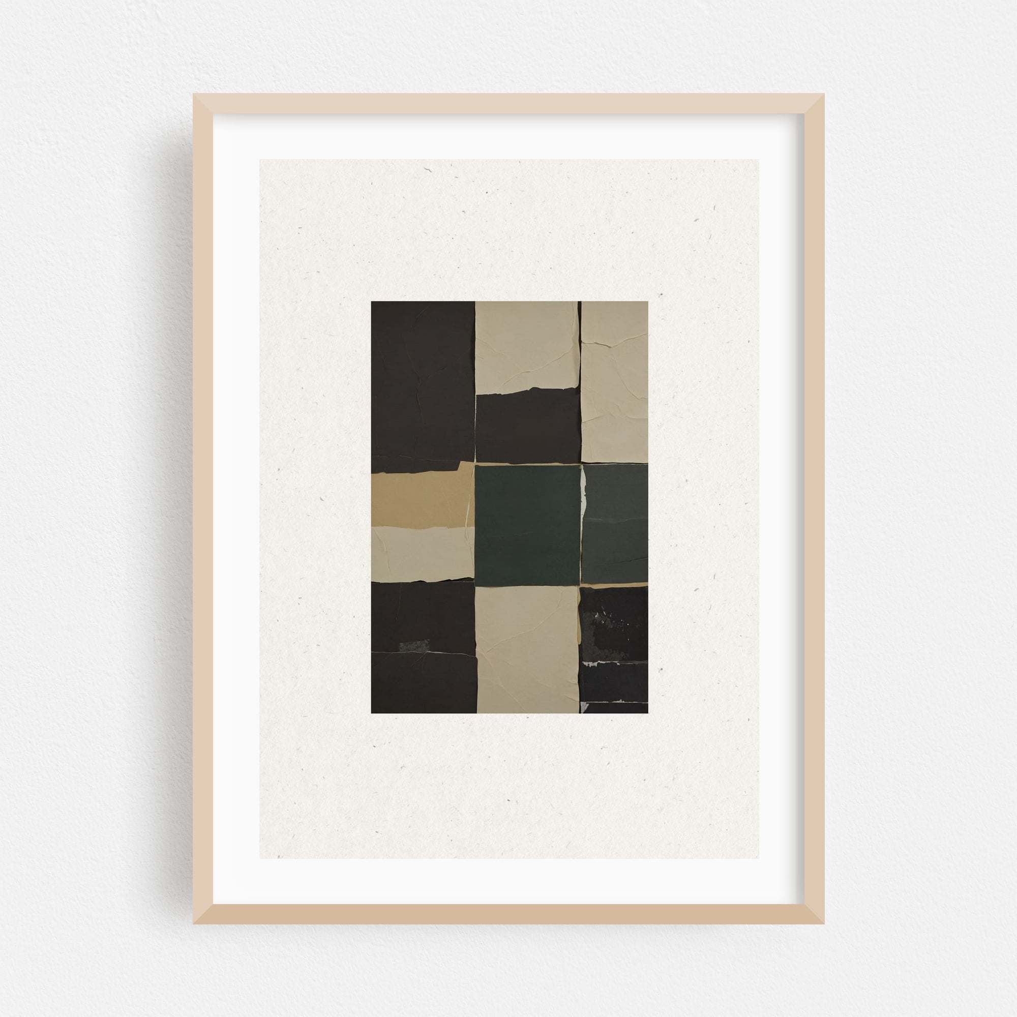 Paper Cut No.3 - Collage Abstract Geometric Modern Art Minimalist Black ...