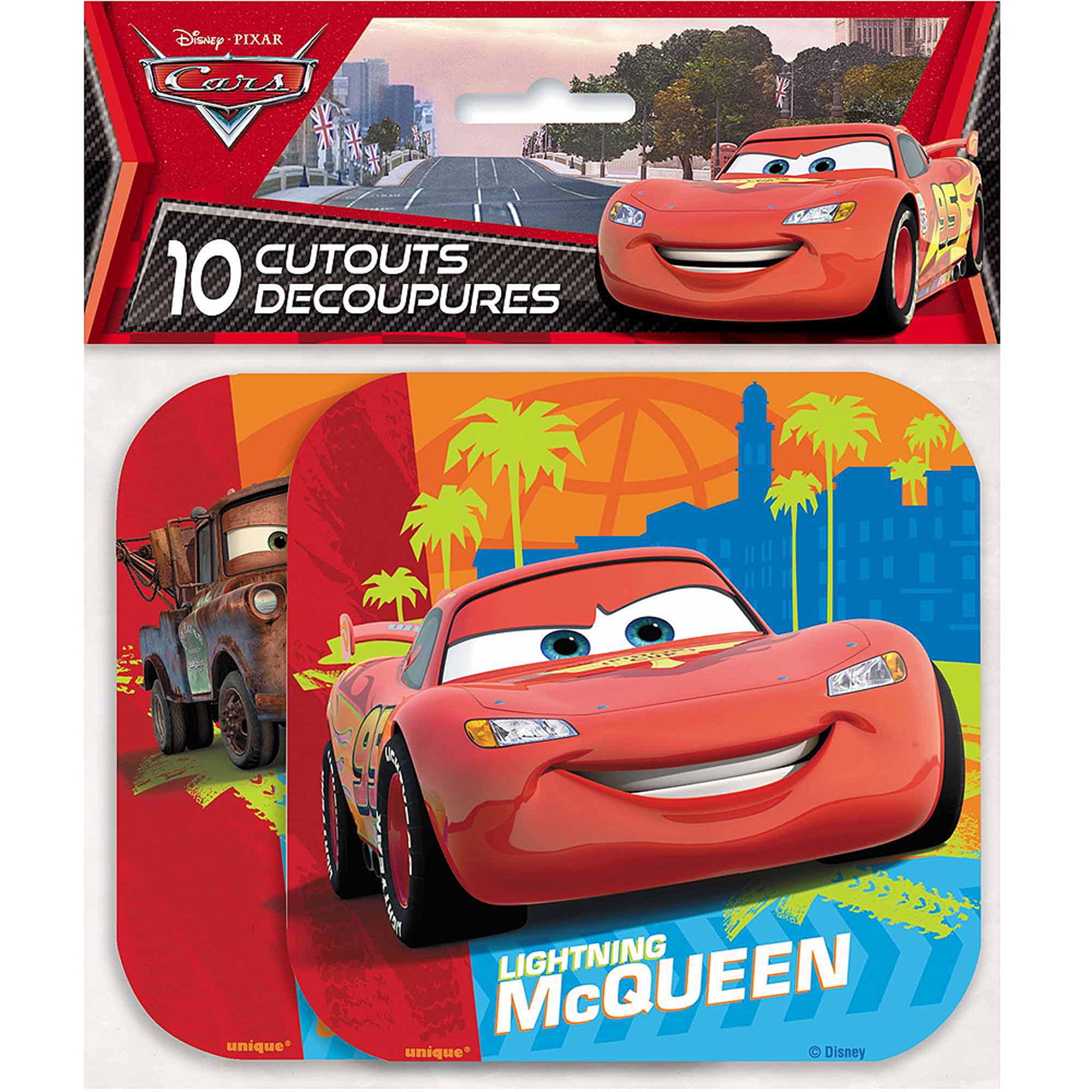 Paper Cut Out Disney Cars Decorations, 10ct - Walmart.com