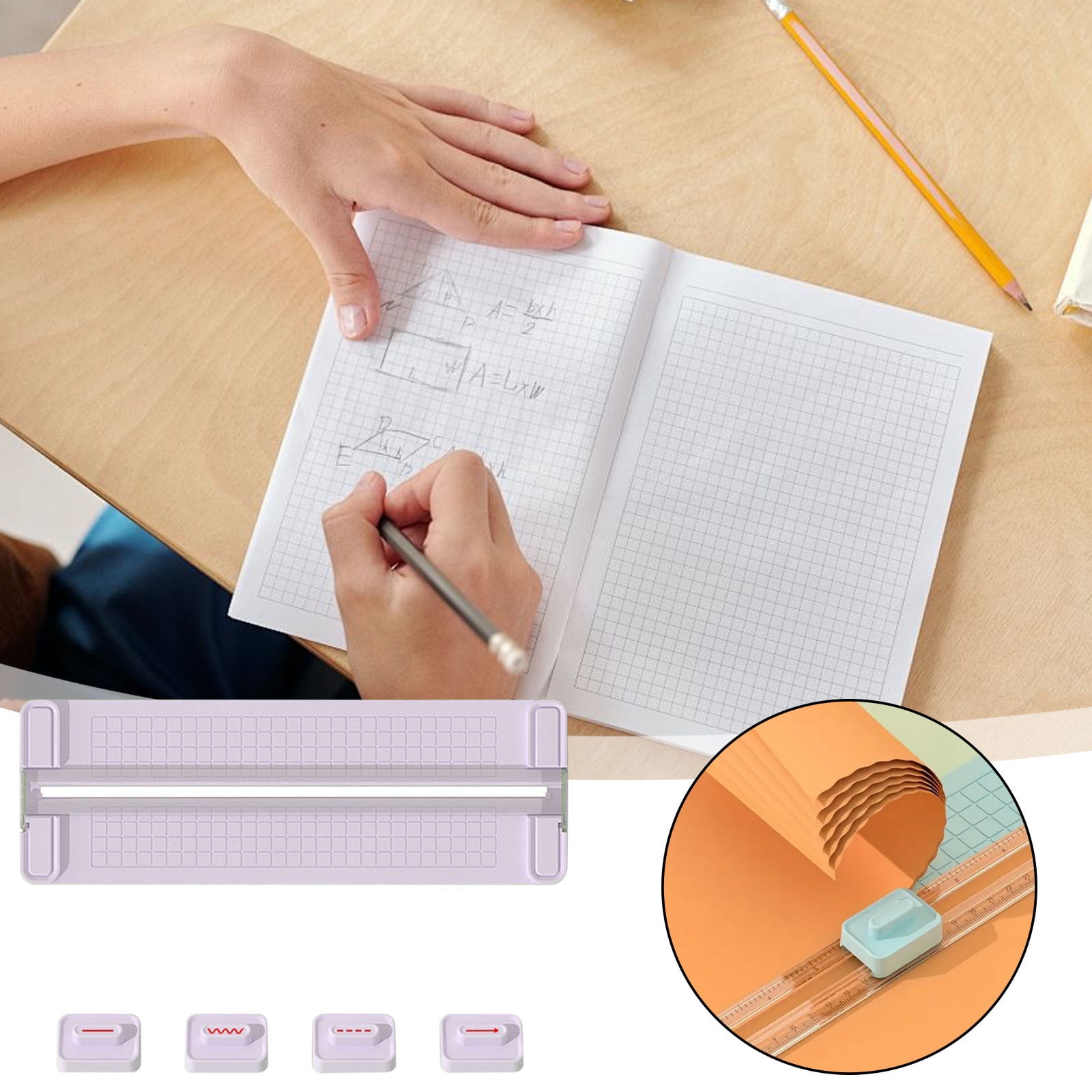 Paper Cutter, Small Paper Cutter, 4-in-1 Paper Cutter, Office Desk ...