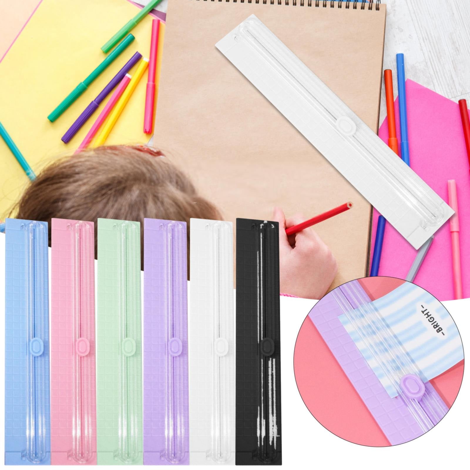 Paper Cutter Paper Trimmer With & Side Ruler Portable Straight Edge ...