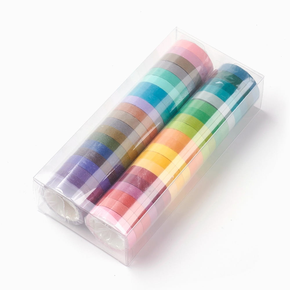 Paper DIY Scrapbook Decorative Adhesive Tapes Rainbow color Craft Paper ...