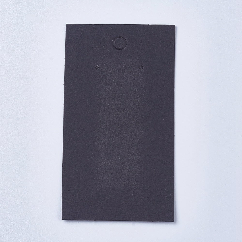 Paper Display Cards Used For Earrings Rectangle Black 90x50x0.1mm Hole ...