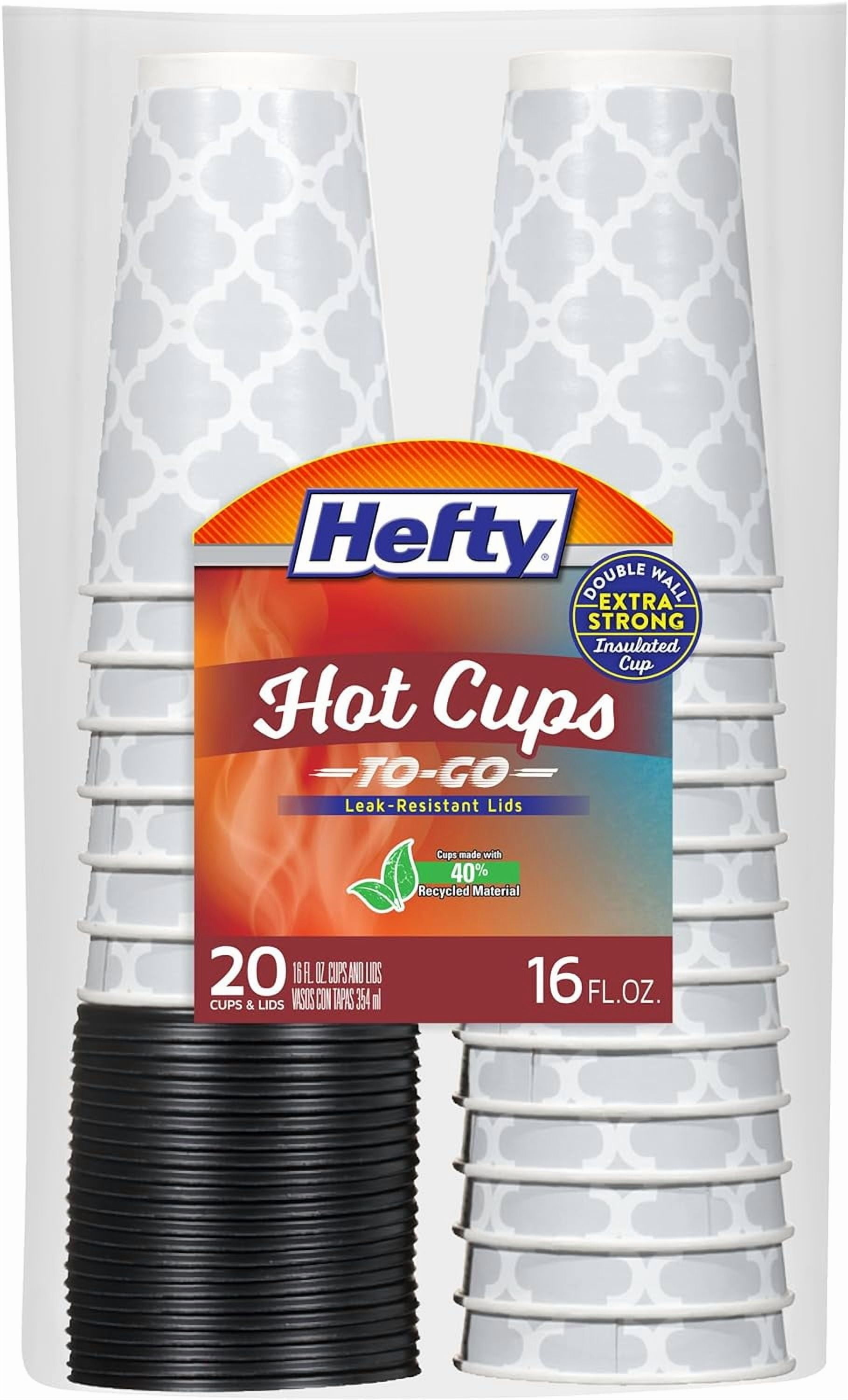 Paper Disposable Hot Cups with Lids, 16 Ounce, 20 Count - Walmart.com